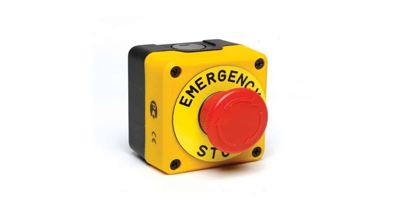 Emergency Stop Button with Twin Cable Gland IP67